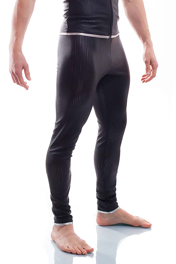 Wojoer Herren Leggings 396 Black Silver - EasyFunShop