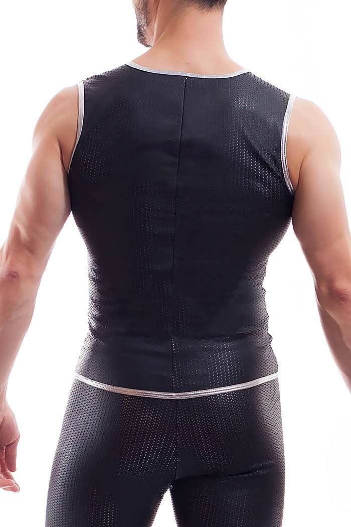 Wojoer Herren Zip-Weste 396 Black Silver - EasyFunShop