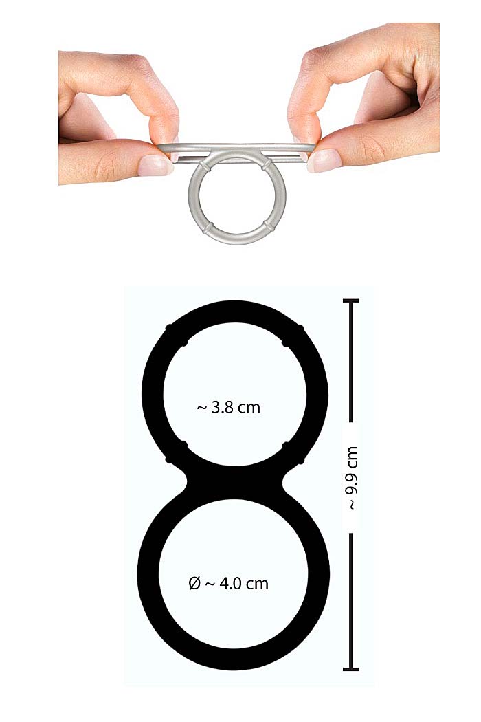 Metallic Silicone cock and ball ring - EasyFunShop